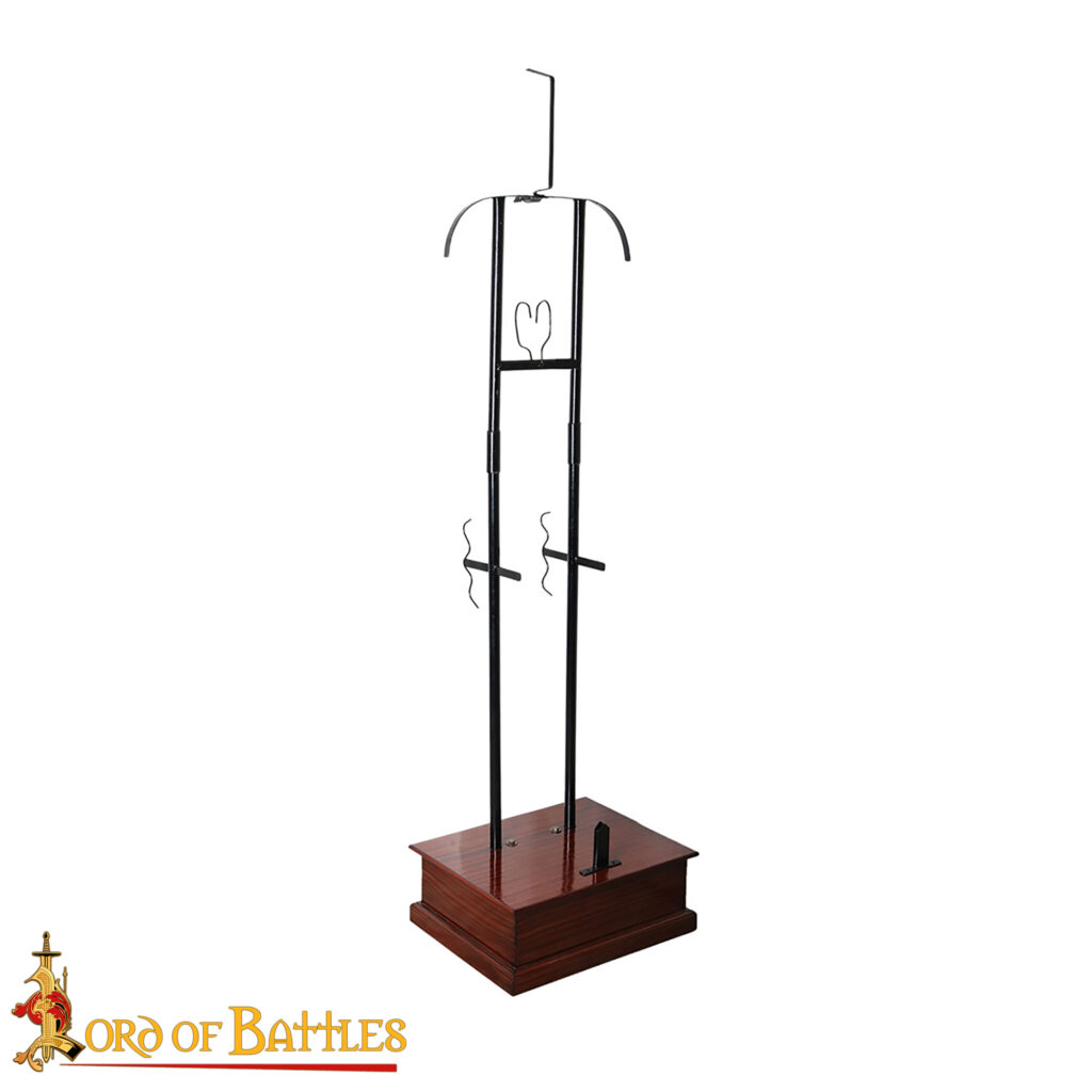 Medieval Full Armour Display Stand – 18 Gauge Steel Frame with Hardwood ...