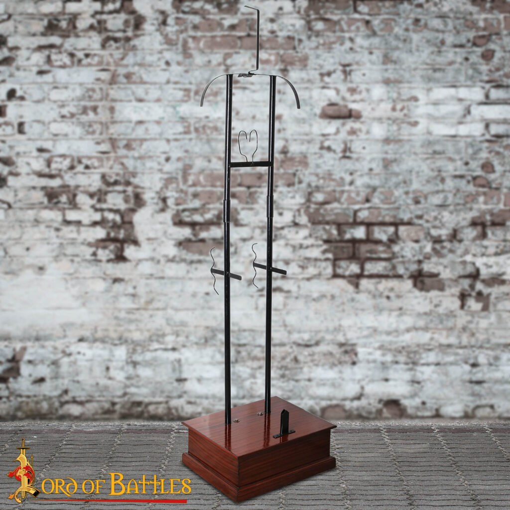 Medieval Full Armour Display Stand – 18 Gauge Steel Frame with Hardwood ...