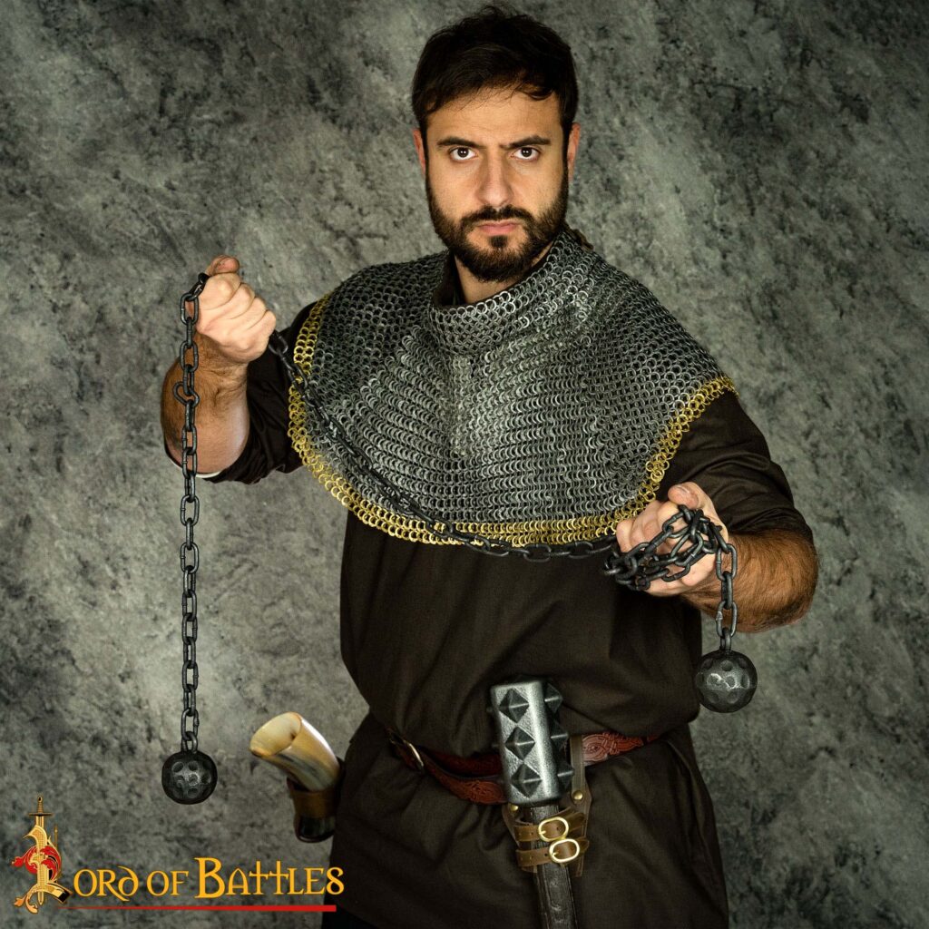 Medieval Tough Steel Meteor Hammer Hand Forged Steel Weapon