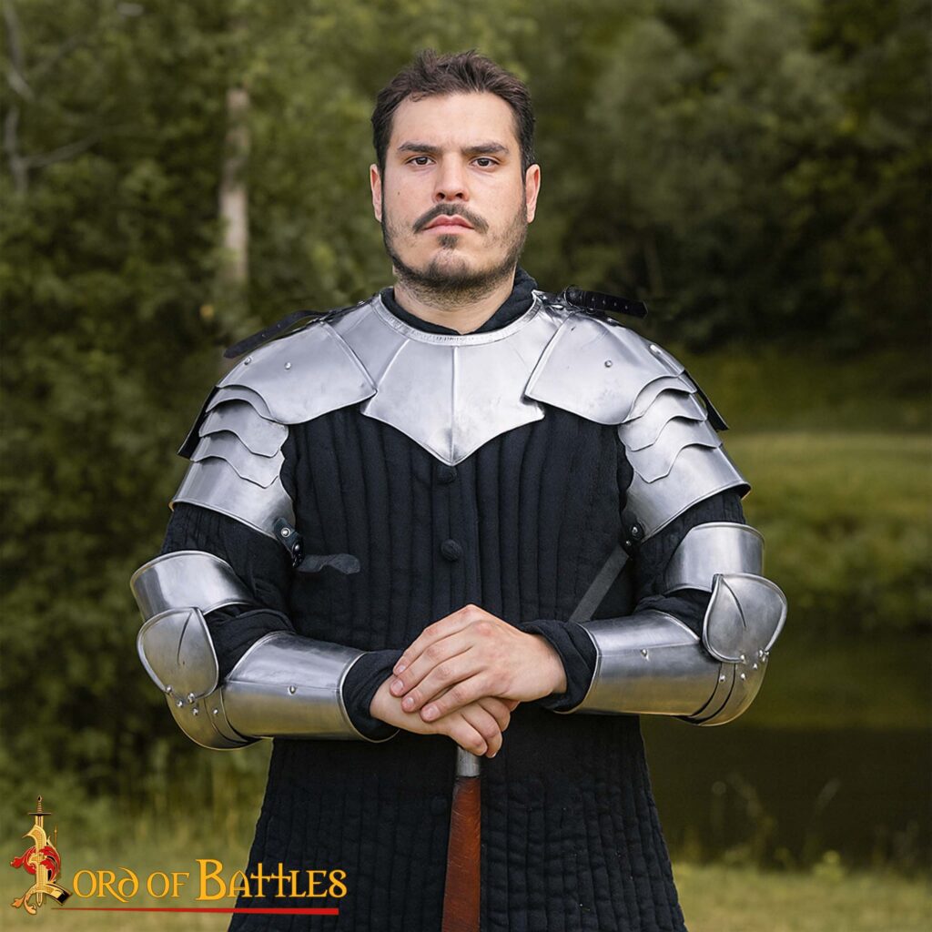 Medieval Arms Armour Set with Asymmetrical Pauldron Armor