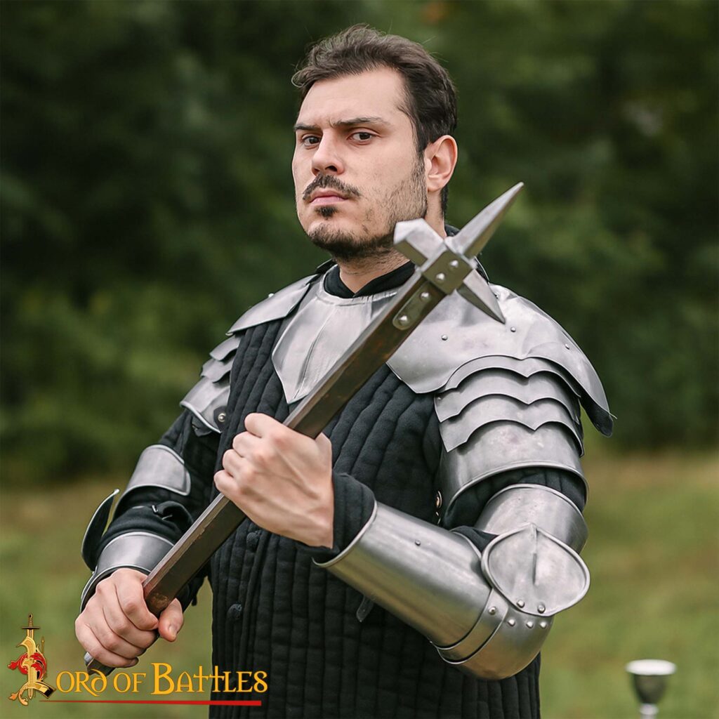 Medieval Arms Armour Set with Asymmetrical Pauldron Armor