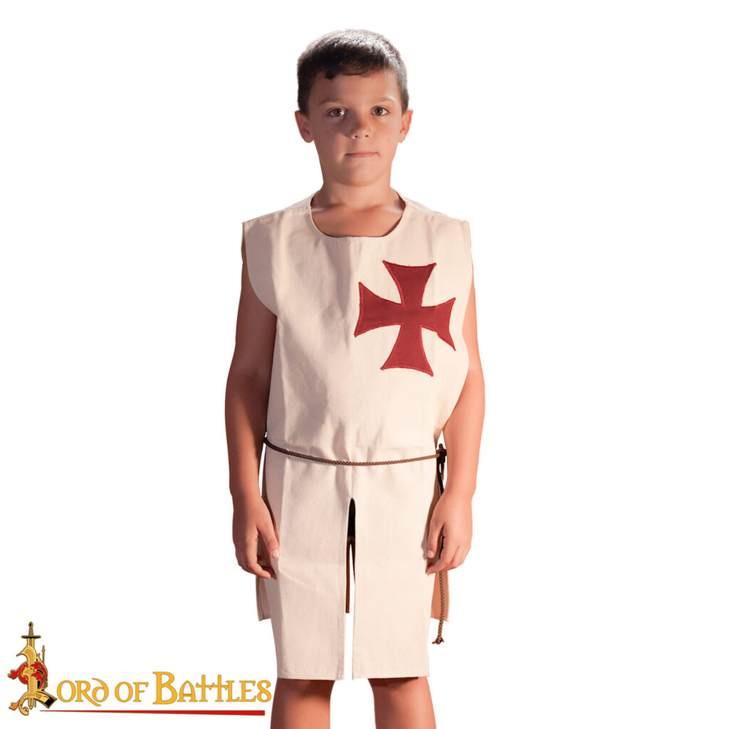 Medieval Templar Cotton Surcoat Tabard for Juniors - Medieval Shop at ...
