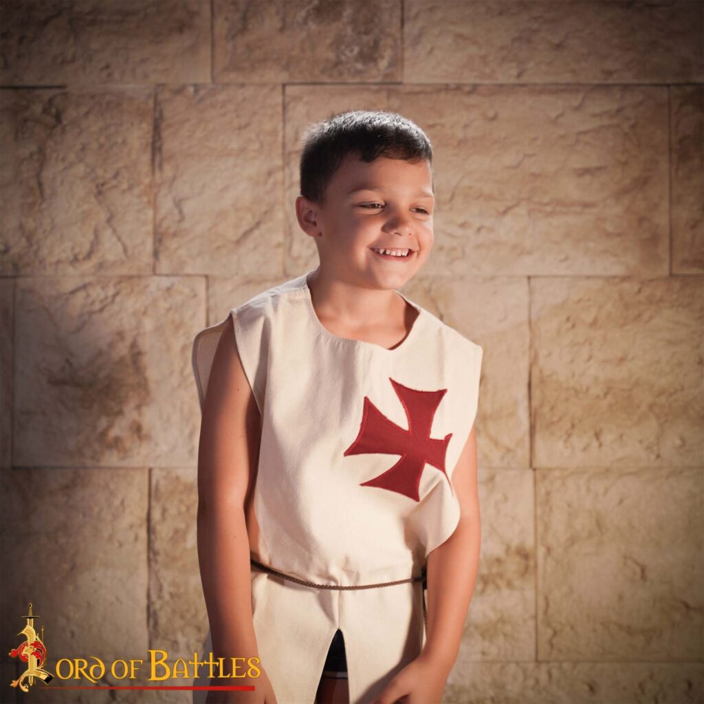 Medieval Templar Cotton Surcoat Tabard for Juniors - Medieval Shop at ...