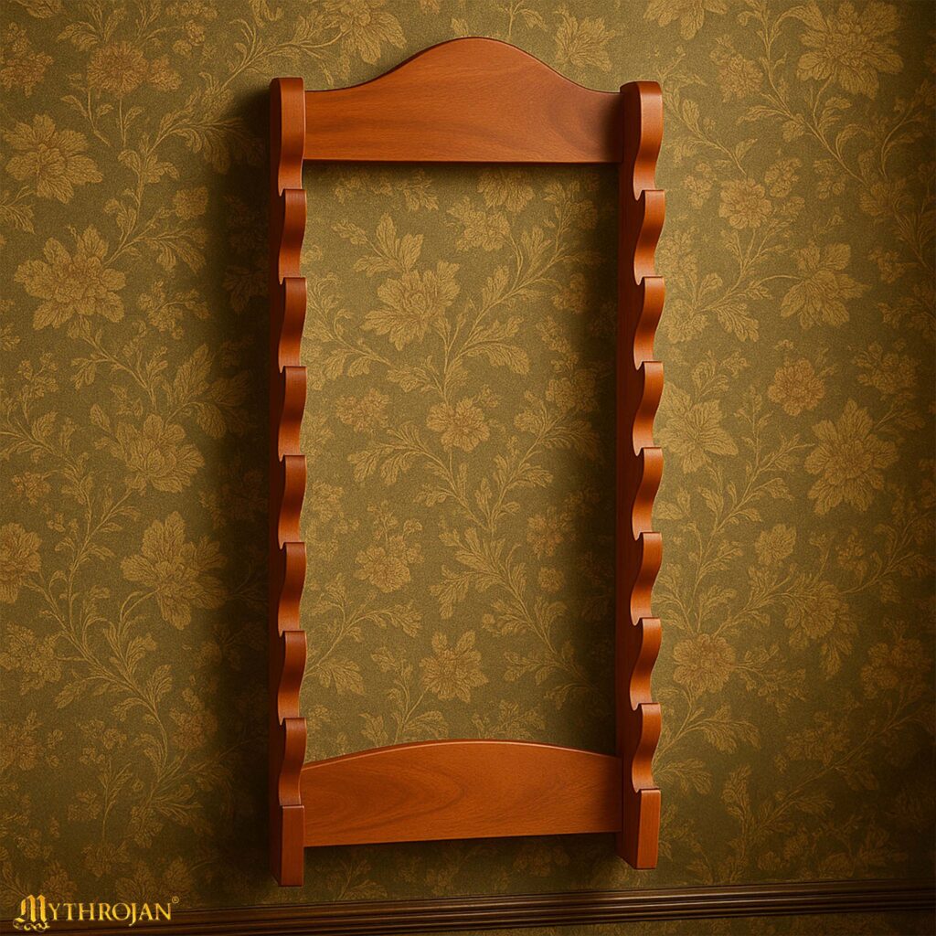 Mythrojan Wooden Sword Stand - Elegant Display for Collectors