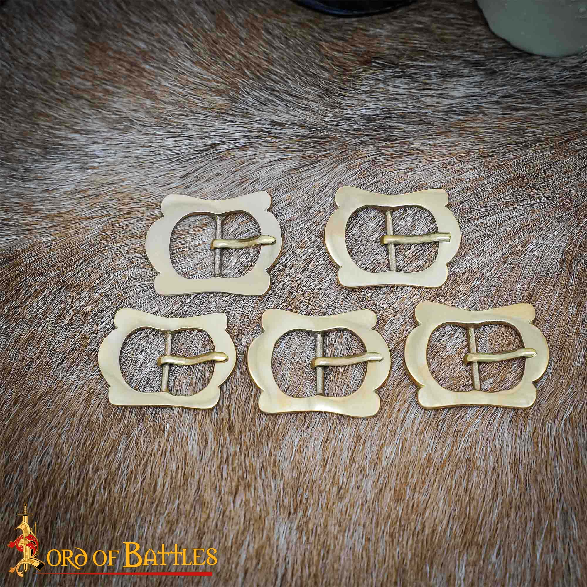 Late Medieval Pure Brass Buckles Set of 5 | Medieval Shop at Medieworld