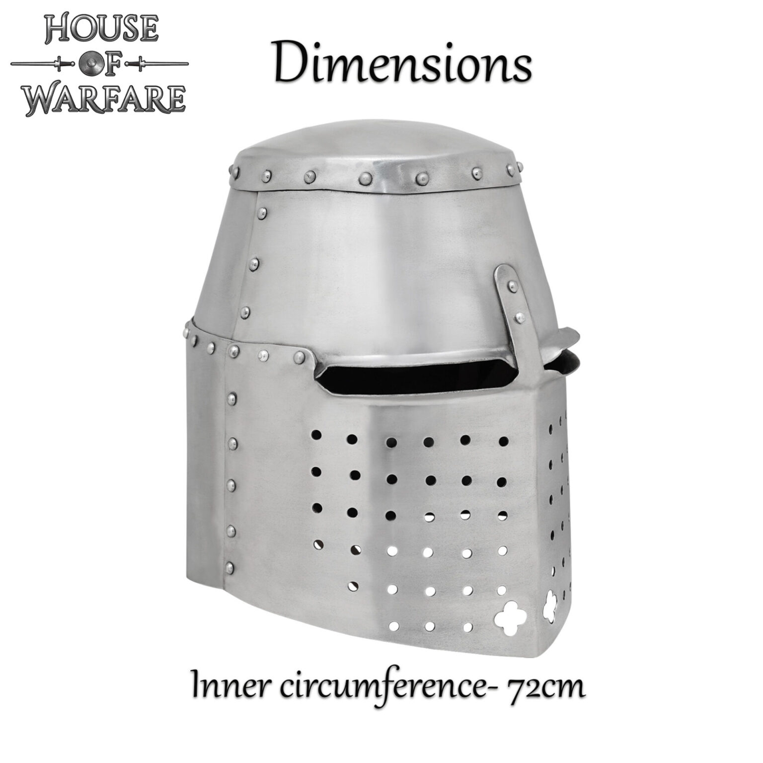 Great Helmet of Richard Pembridge Medieval Knightly Helm - 18 Gauge ...
