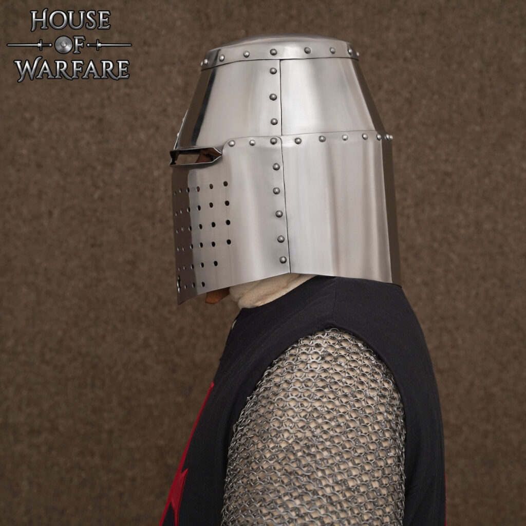 Great Helmet of Richard Pembridge Medieval Knightly Helm - 18 Gauge ...