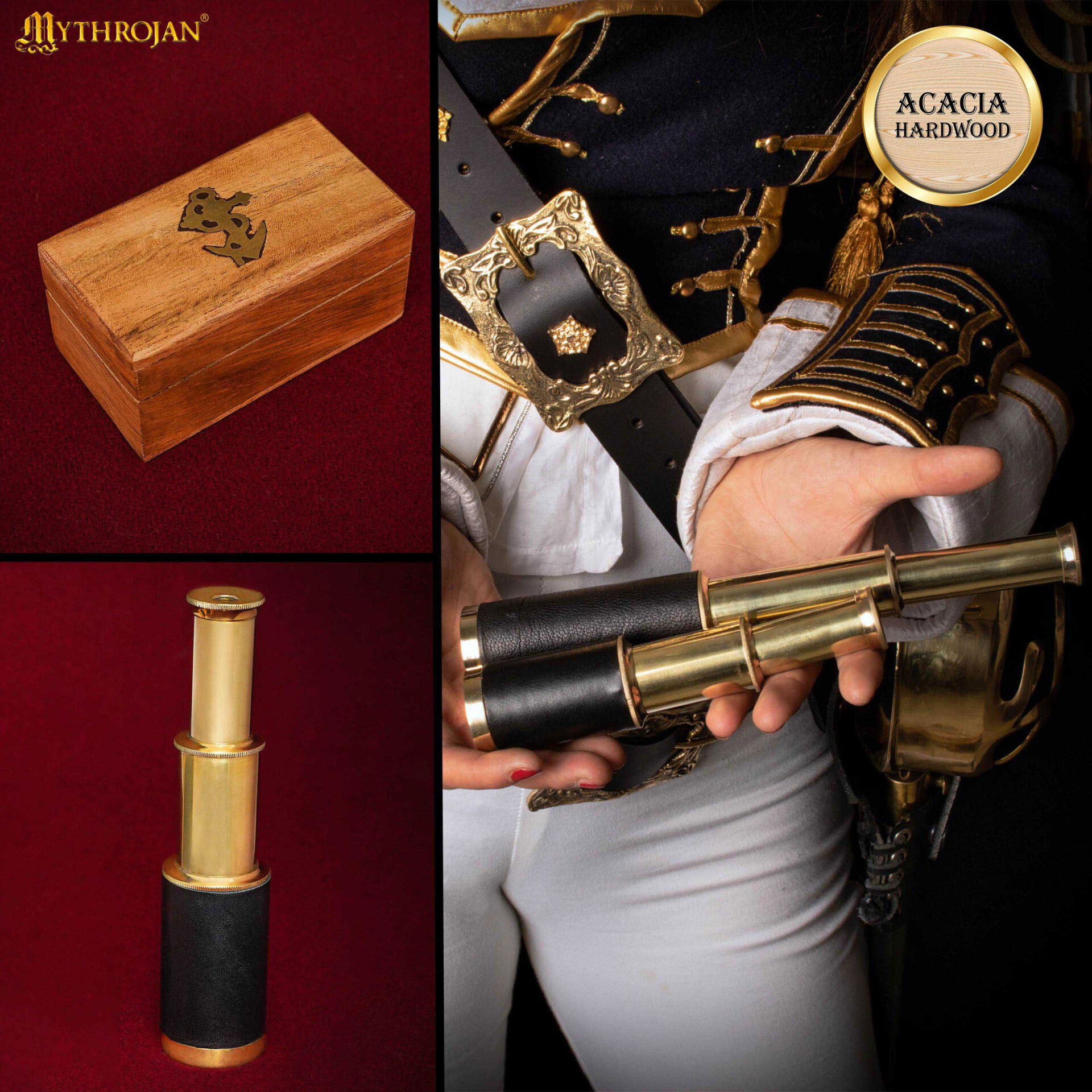 Binocular Decor Brass 18
