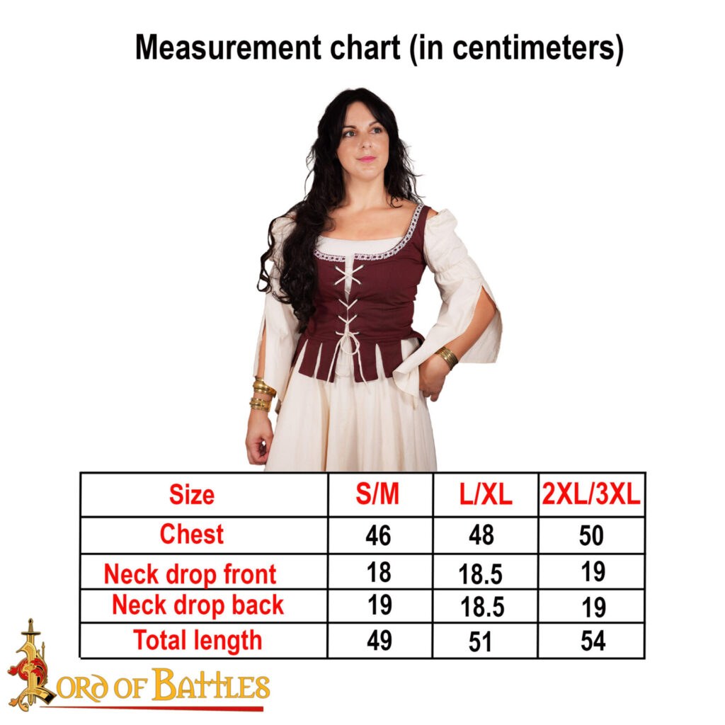 Adalyn Medieval Maiden Cotton Bodice –100% Cotton