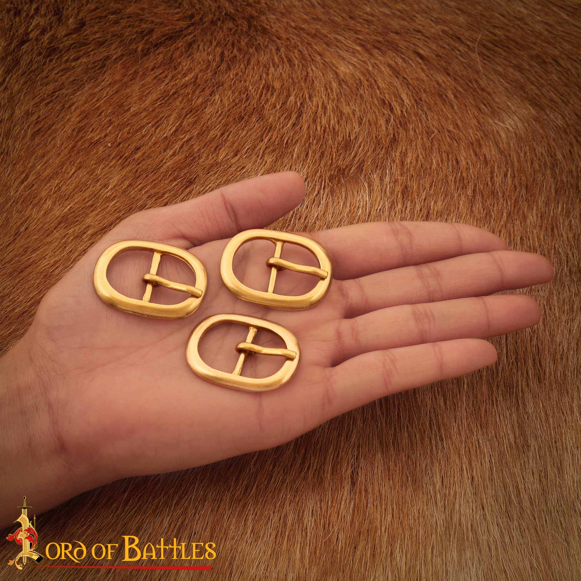 Medieval Pure Brass Buckle Set of 3 - Medieval Shop at Medieworld
