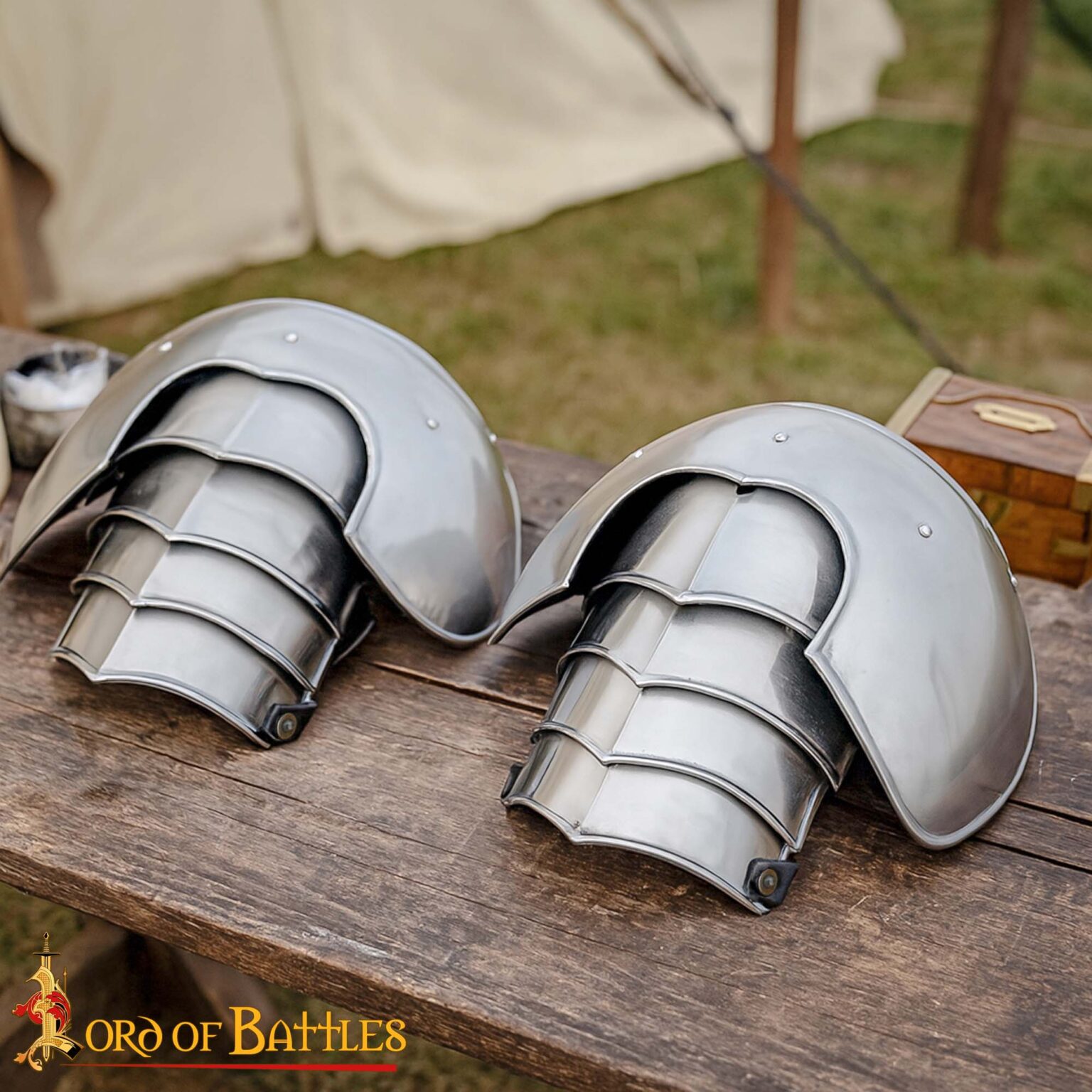 Medieval Articulated Steel Pauldrons – Shoulder Protection