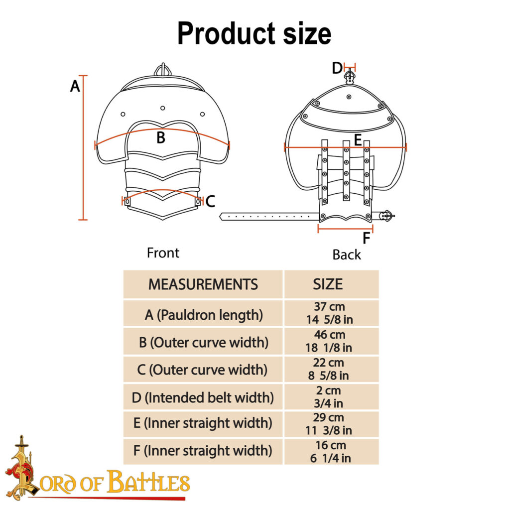 Medieval Articulated Steel Pauldrons – Shoulder Protection