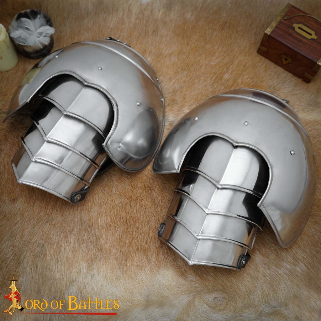Medieval Articulated Steel Pauldrons – Shoulder Protection