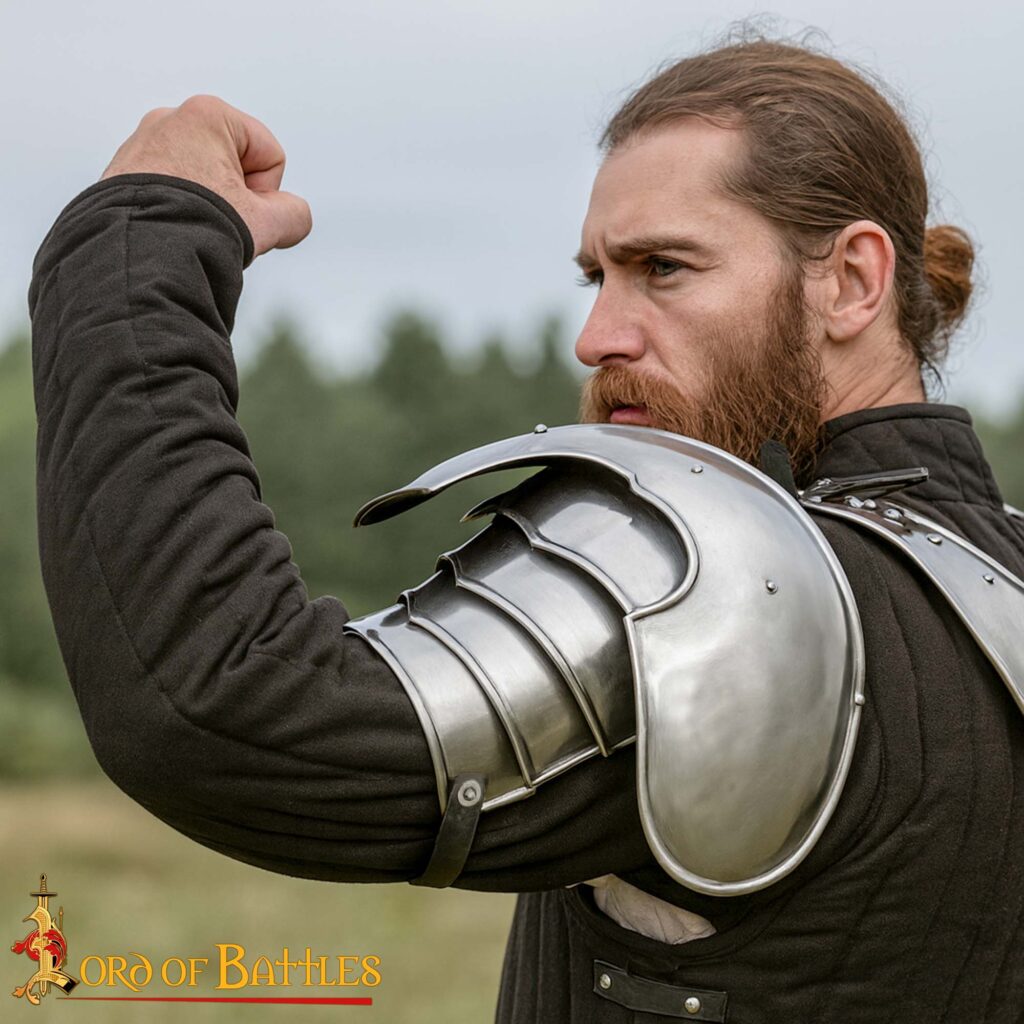Medieval Articulated Steel Pauldrons – Shoulder Protection