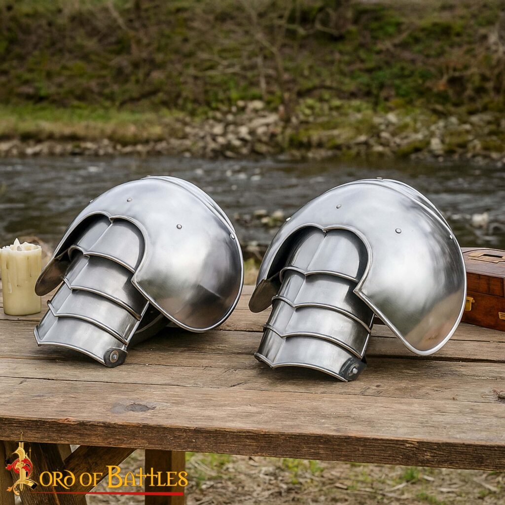Medieval Articulated Steel Pauldrons – Shoulder Protection
