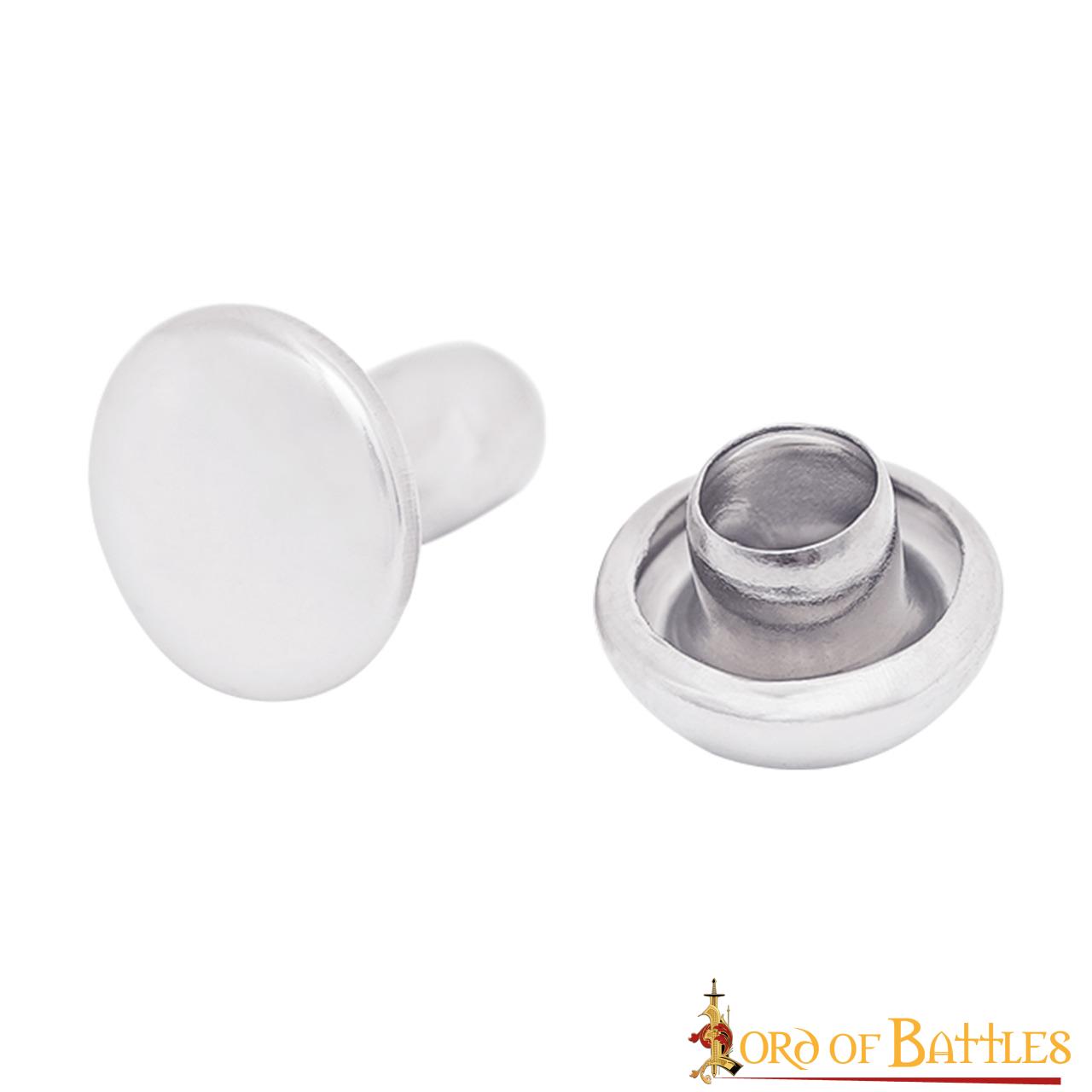 Amazing 7mm Steel Tich Buttons - Set of 50 for Crafting