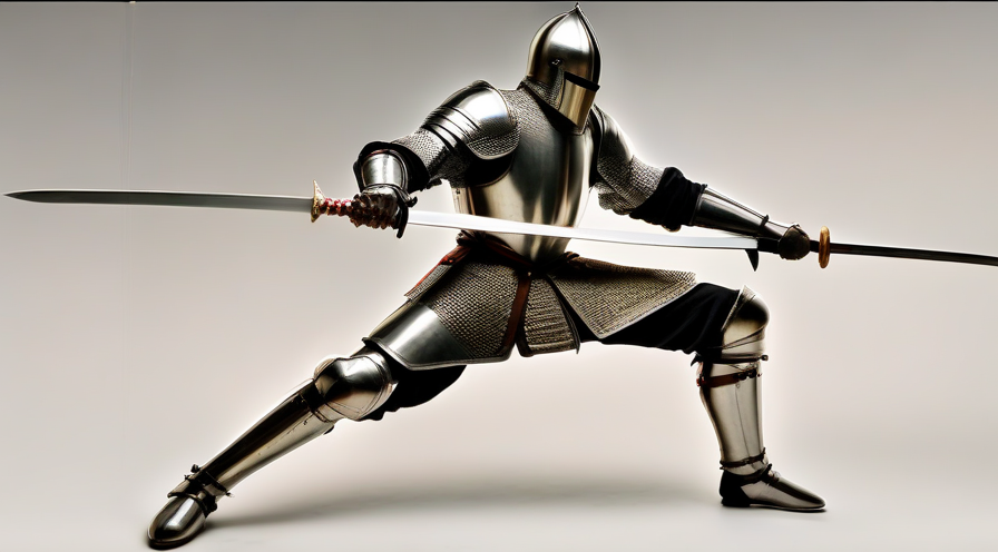 Long Medieval Sword with Flexible Blade and Safety Tip for Authentic ...