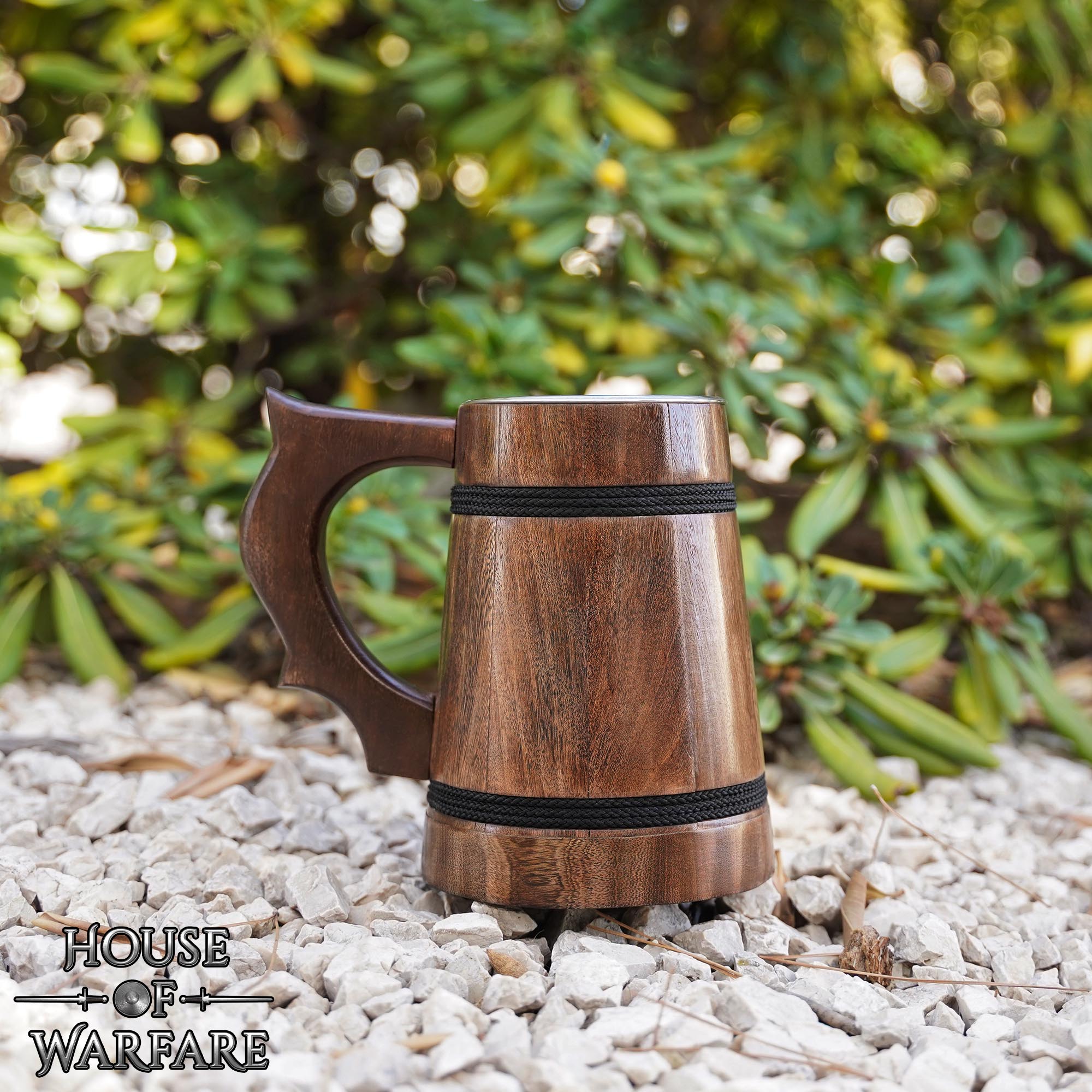 Wooden Tankard WOODEN TANKARD With Lid Wulflund