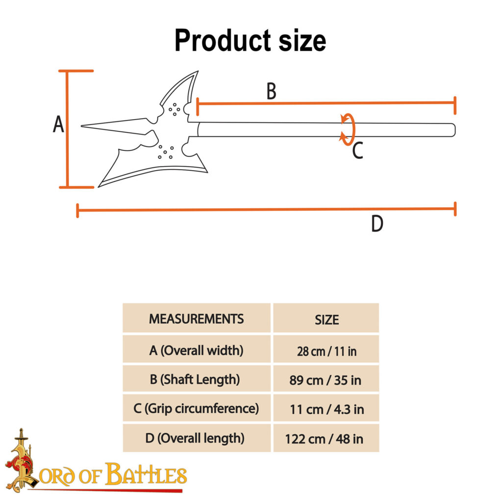 Buy Medieval Halberd Axe: The Ultimate Replica of Battle