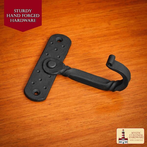 Rustic Hand Forged Wall Hook with One Hanger: Ideal for Victorian ...