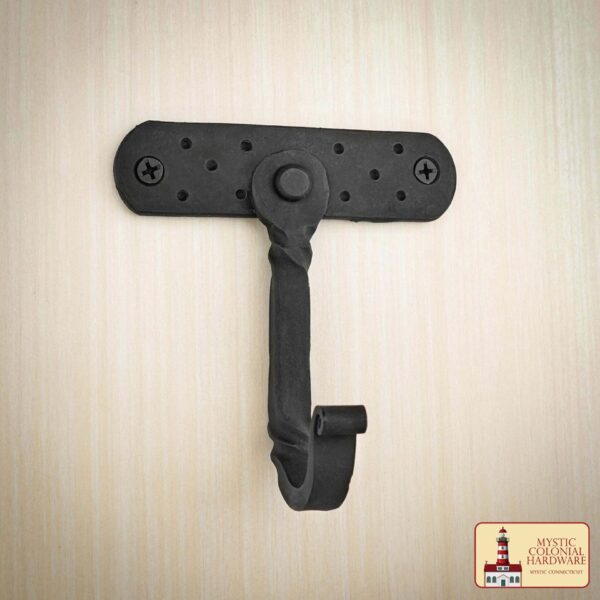 Rustic Hand Forged Wall Hook with One Hanger: Ideal for Victorian ...