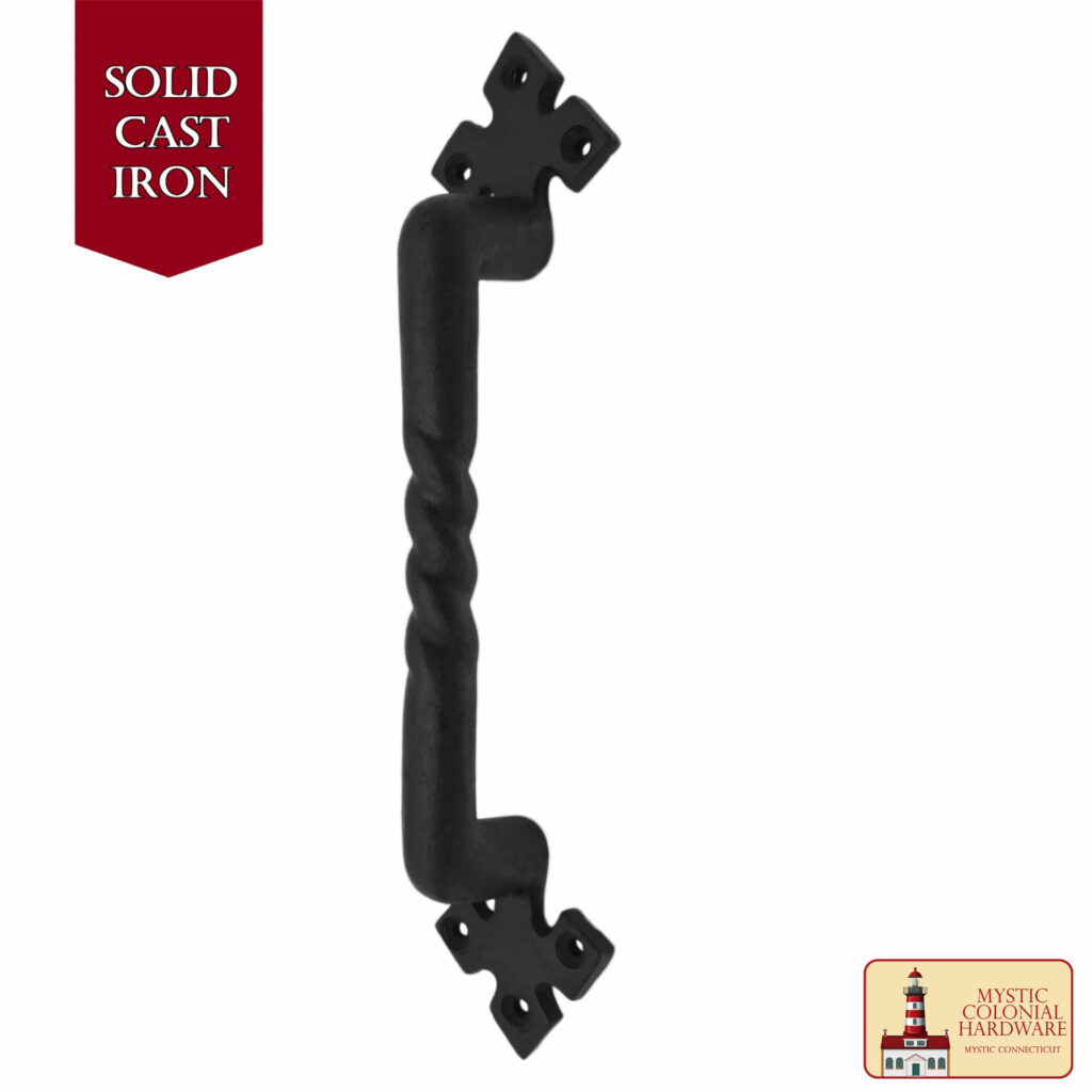 Black Cast Iron Pull Handles 10 inch - Cabinet Door Handles, Gate ...