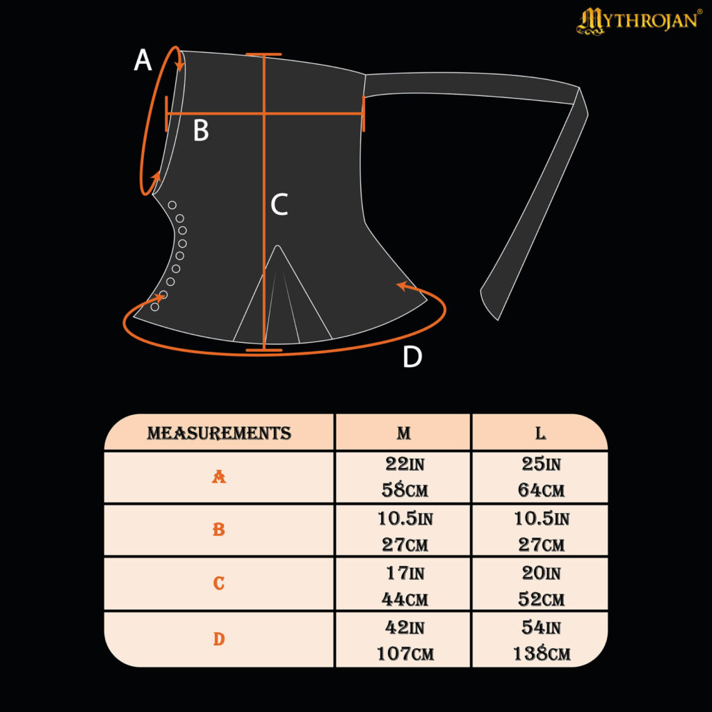 Mythrojan Medieval Lady Buttoned Hood - Elegant & Durable