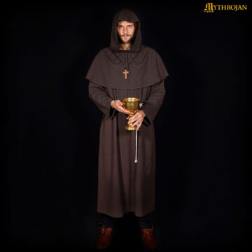Discover Medieval Monk Costume with Hood & Rope Belt