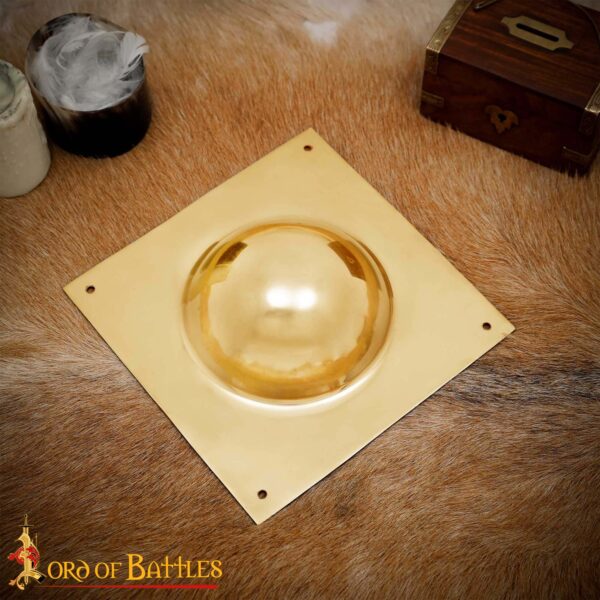 Roman Square Umbo Pure Solid Brass Shield Boss - Medieval Shop at ...