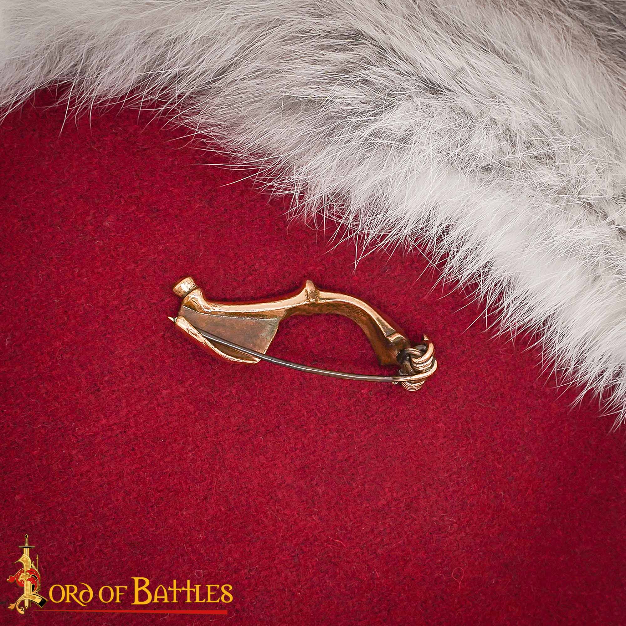 Classic Solid Bronze Fibula with Bronze Pin - Medieval Shop at Medieworld