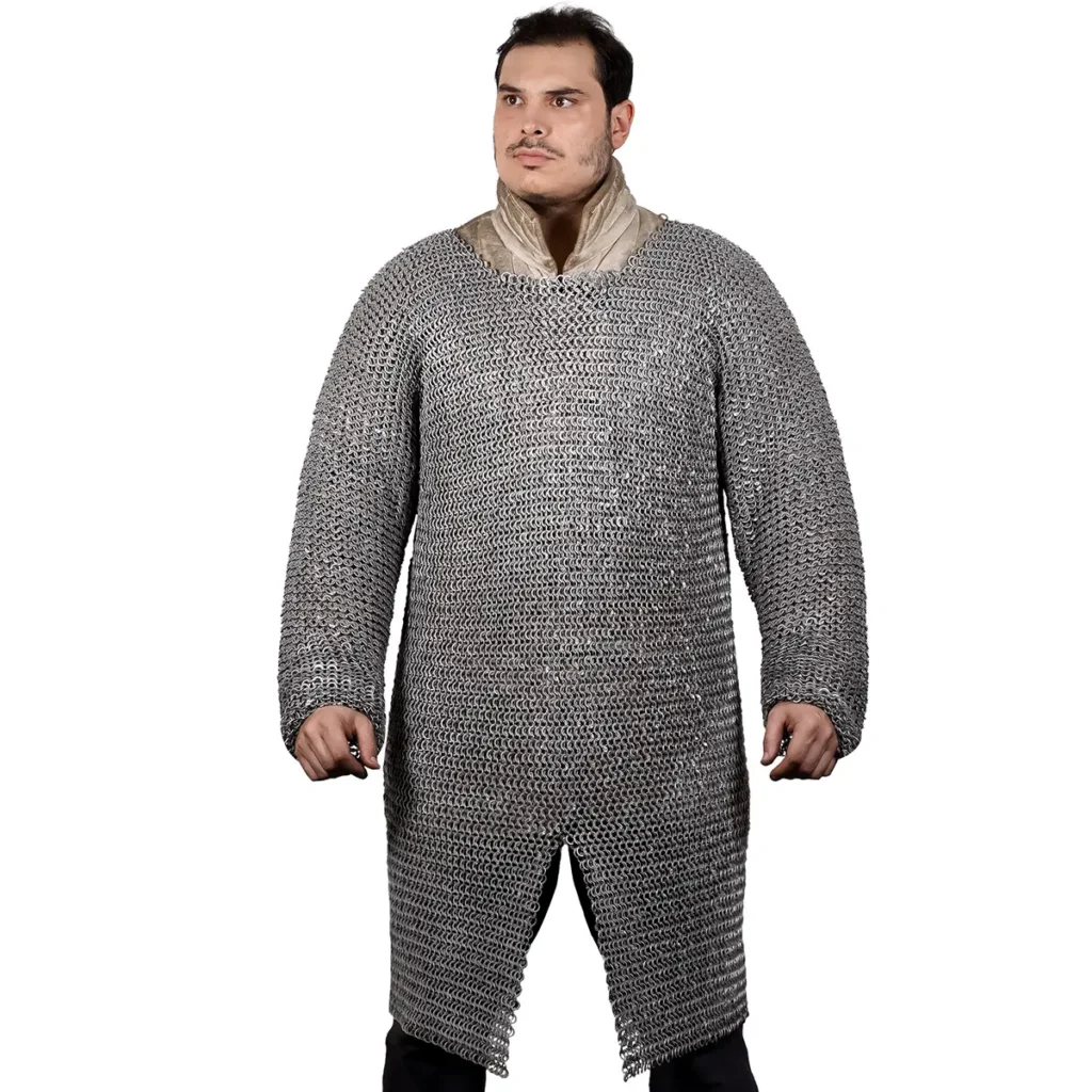 Aluminium Chainmail Shirt Hauberk 16 Gauge Dome Riveted